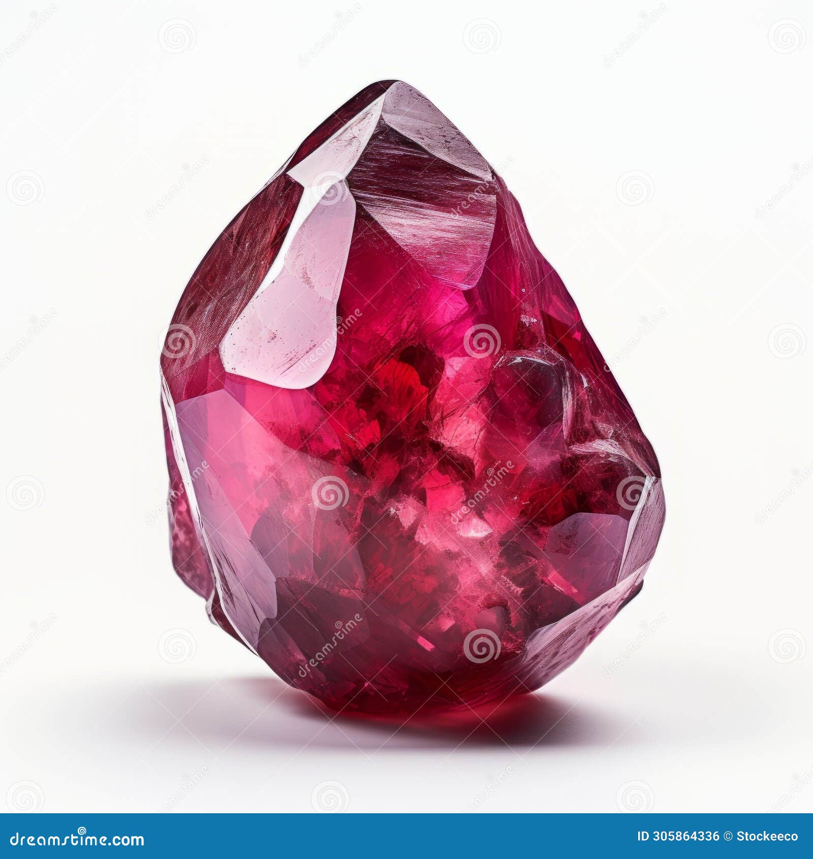 Vibrant Red Ruby Stone: Translucent Overlapping Monochromatic ...
