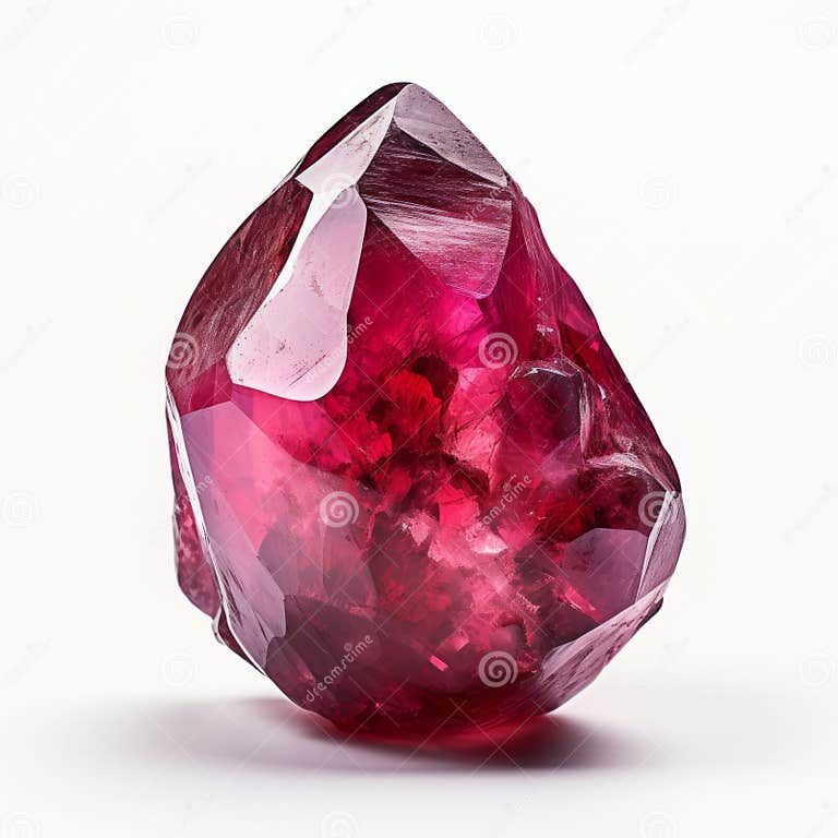 Vibrant Red Ruby Stone: Translucent Overlapping Monochromatic ...