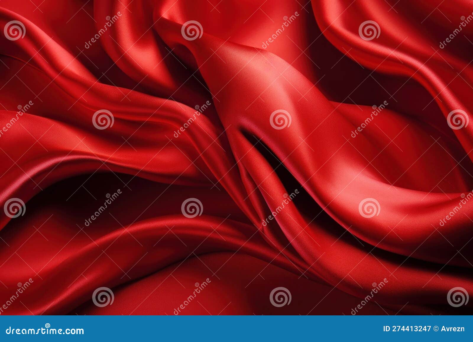 Vibrant Red Satin Waves Texture Background, Generative AI Stock ...