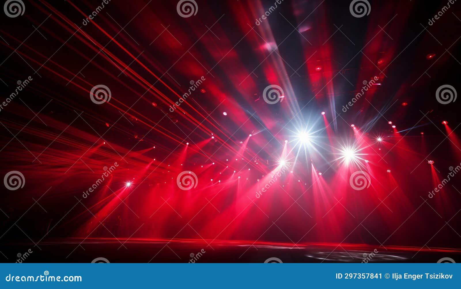 Vibrant Red Spot Light Illuminating Talented Performer on Stage in a ...