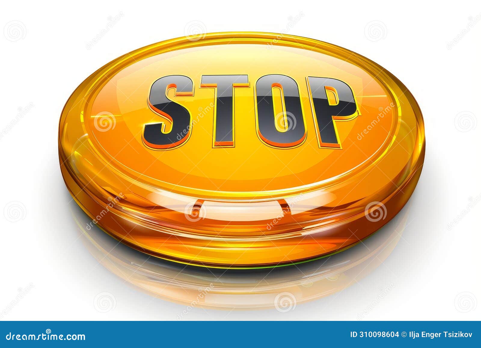 Vibrant Red Stop Button With Text Isolated On A White Background ...