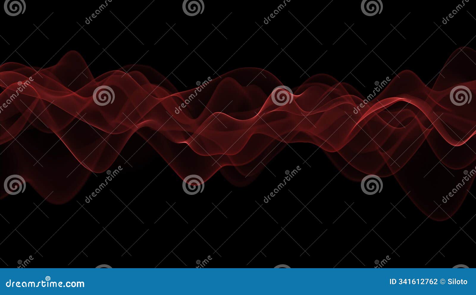 Vibrant Red Waveforms Flowing Smoothly Across A Background Stock ...