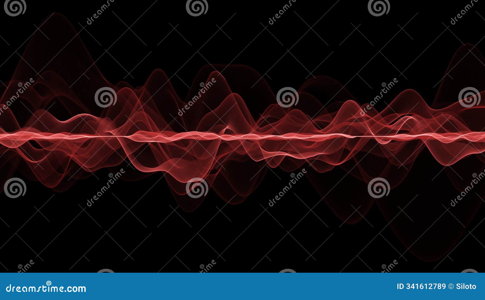 Vibrant Red Waveforms Flowing Smoothly Across A Background Royalty-Free ...