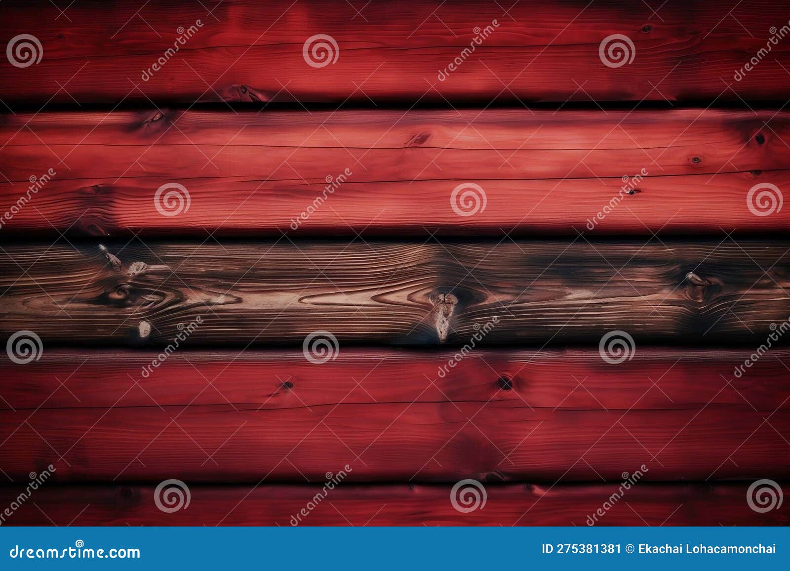 Vibrant Red Wooden Planks Background - Rustic Texture for Design and ...