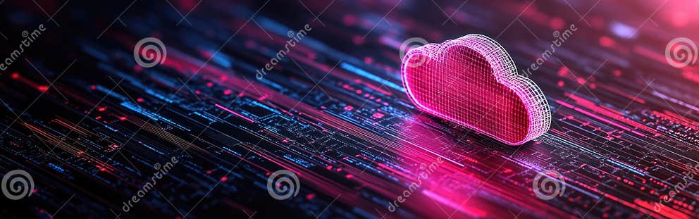 A Vibrant Representation of Cloud Computing Featuring Data Streams and ...