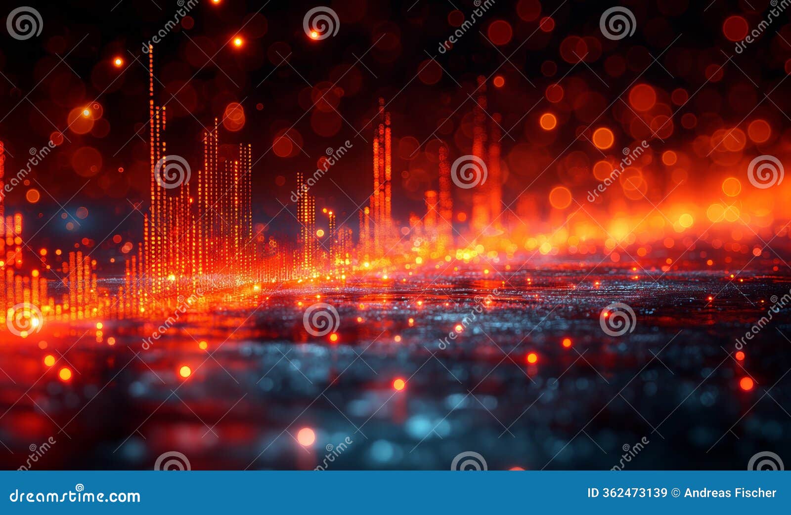 Vibrant Representation of Sound Waves in Motion Stock Image - Image of ...