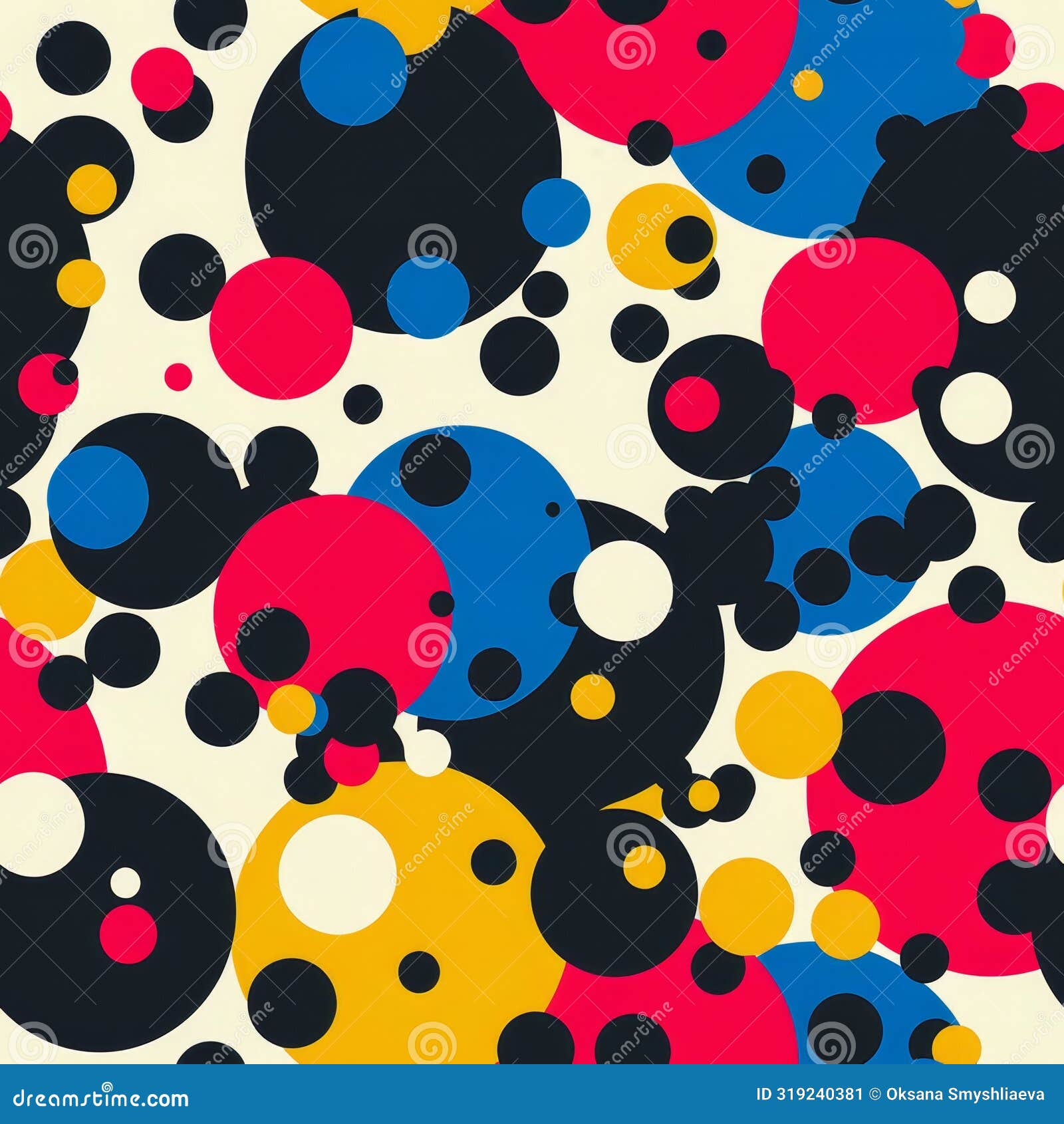 Vibrant Retro Pop Art Circle Pattern for Trendy Backgrounds Stock Image ...