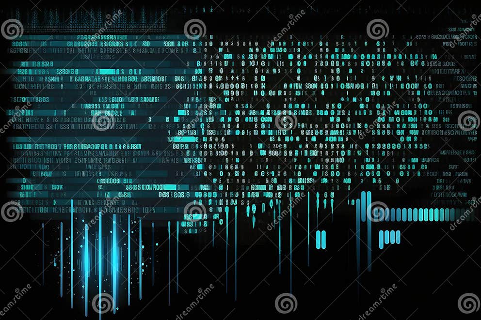 Vibrant RGB Neon Matrix Code Texture Background Stock Illustration ...