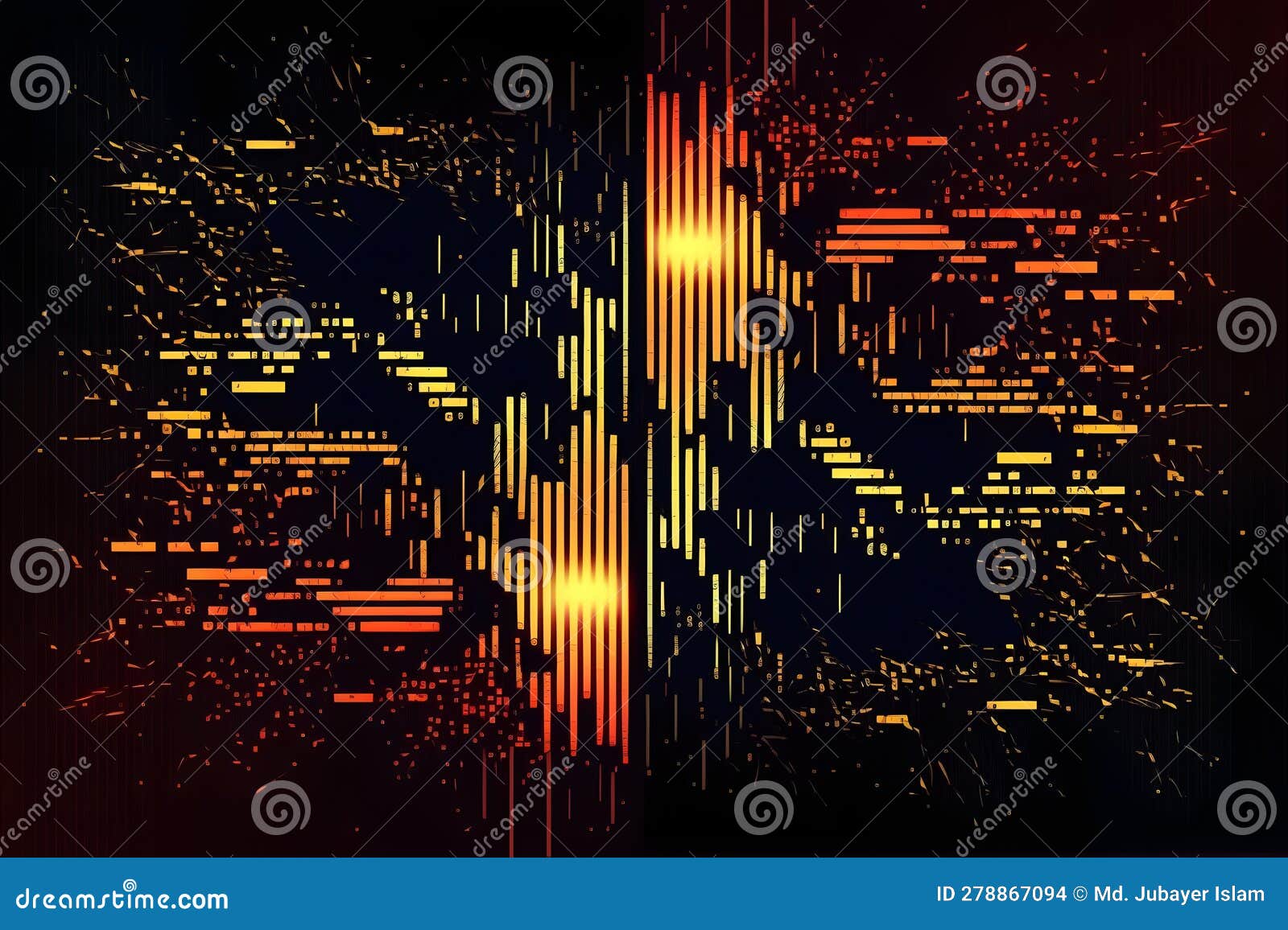 Vibrant RGB Neon Matrix Code Texture Background Stock Illustration ...