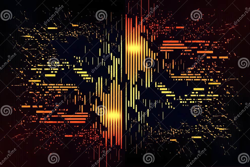 Vibrant RGB Neon Matrix Code Texture Background Stock Illustration ...