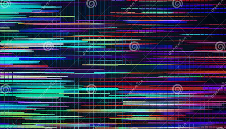 Vibrant RGB Neon Matrix Code Texture Background Stock Illustration ...