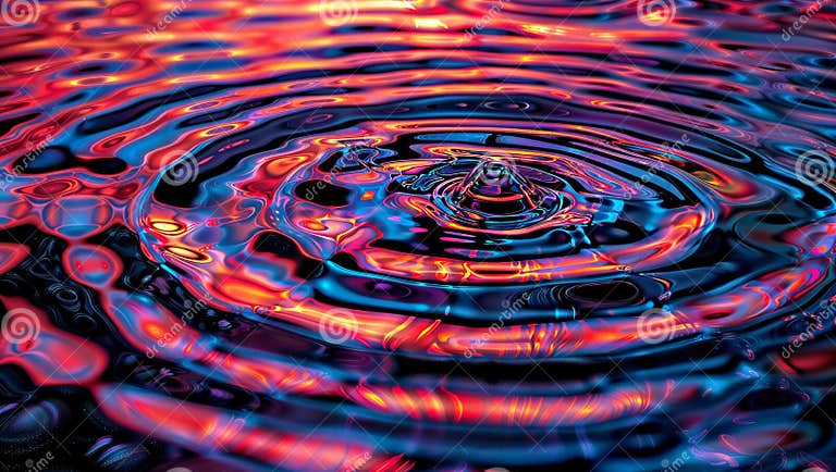 Vibrant Ripple Color Spectrum, Generative Ai Stock Illustration ...