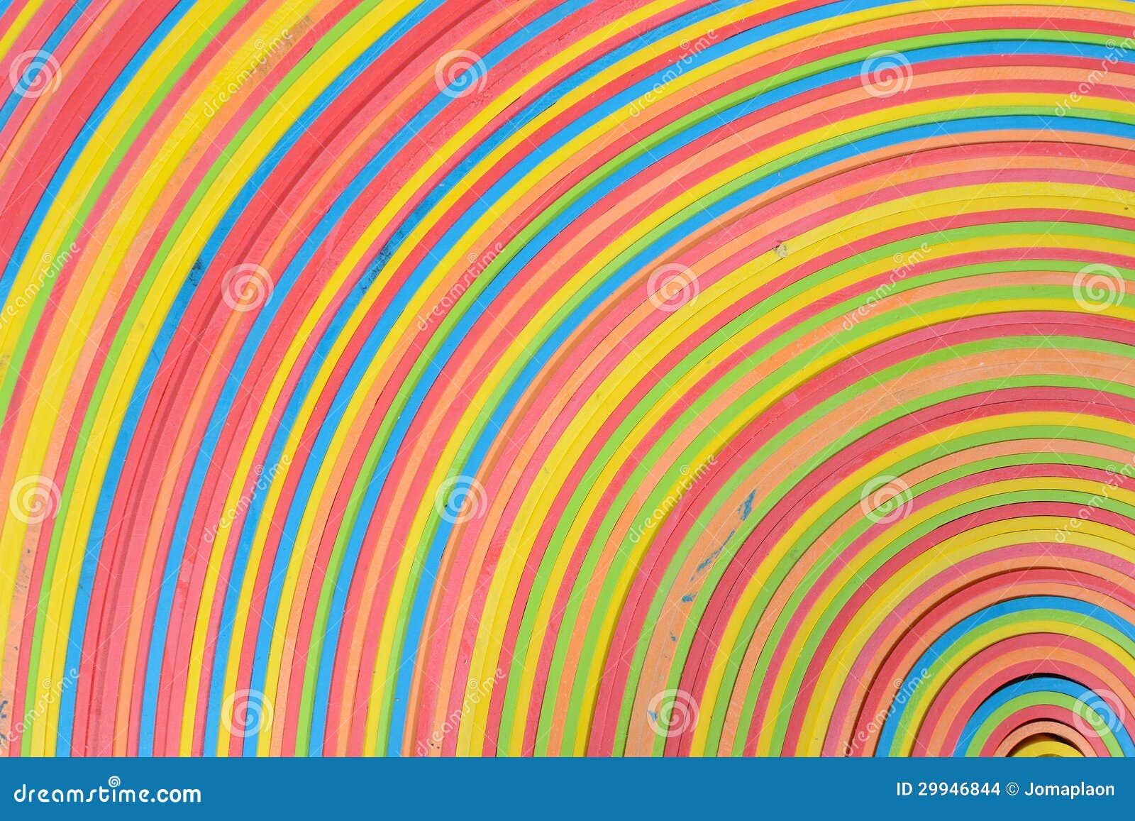 Rubber Strips Rainbow Pattern Lower Corner Center Stock Photo - Image ...