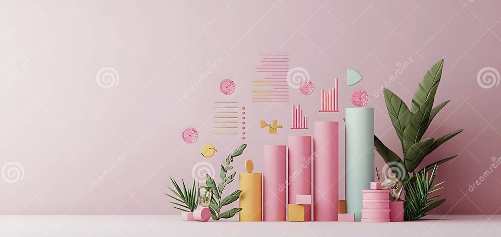 Vibrant Sales Forecasting Visualization with Colorful Graphs and Lush ...