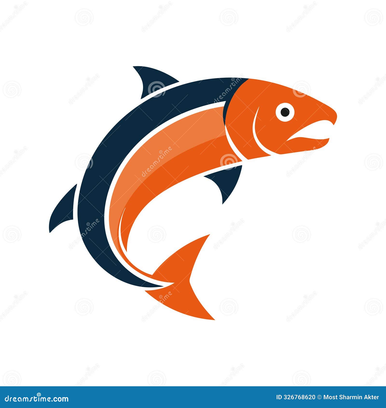 Stunning Salmon Fish Vector Illustration Stock Vector - Illustration of ...
