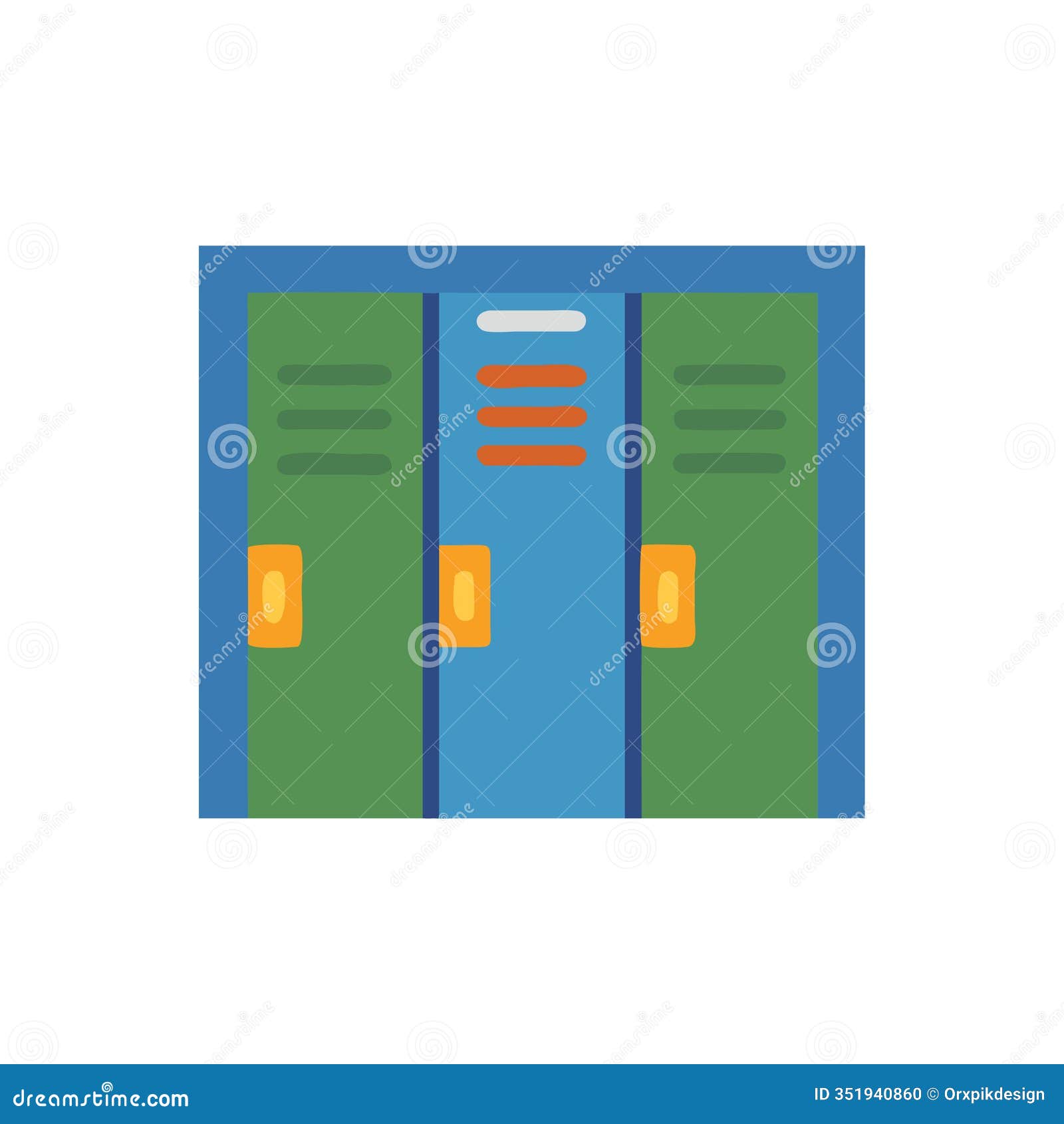 Vibrant School Corridor Illustration Stock Vector - Illustration of ...