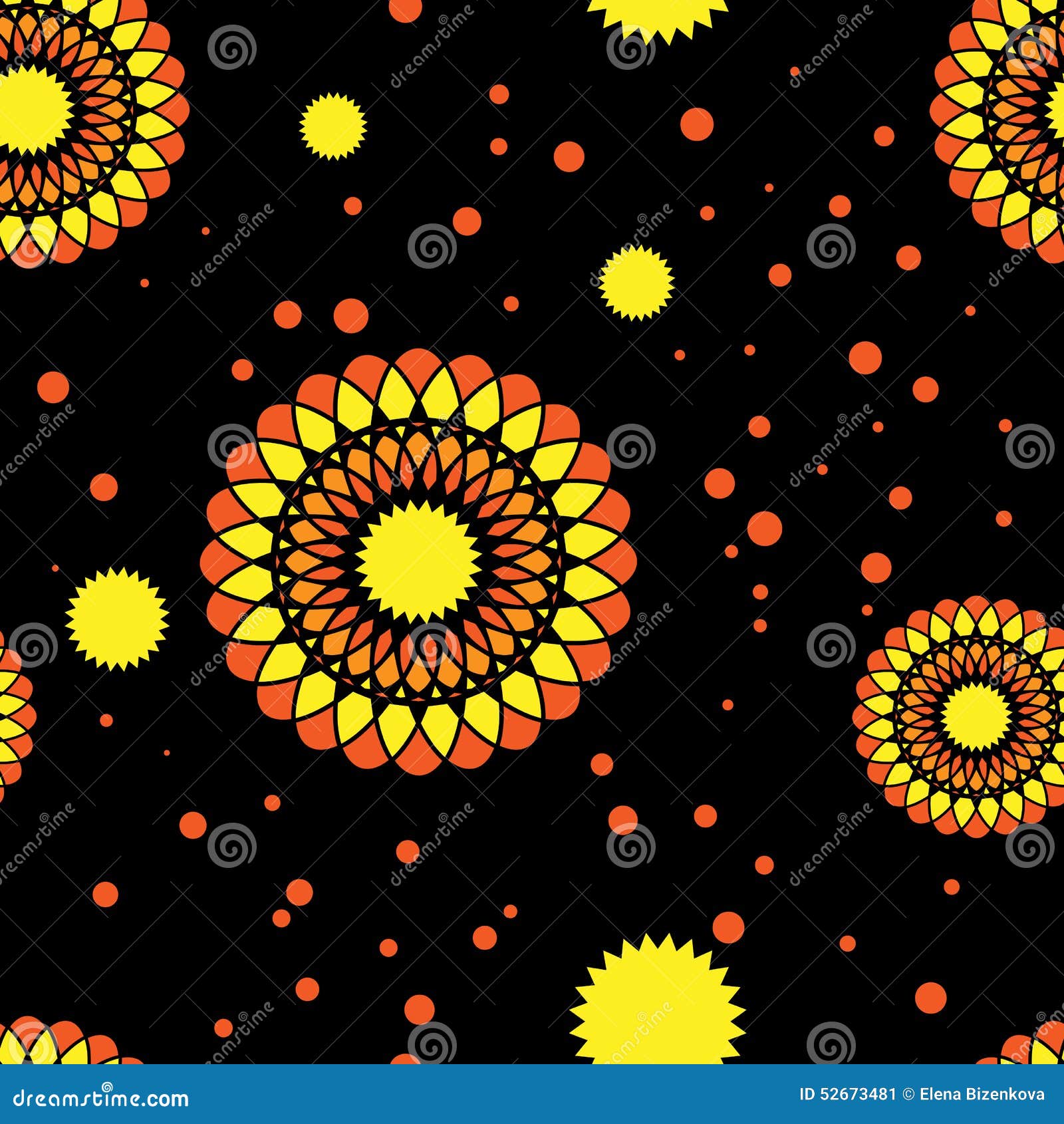Vibrant seamless pattern stock vector. Illustration of contrast - 52673481