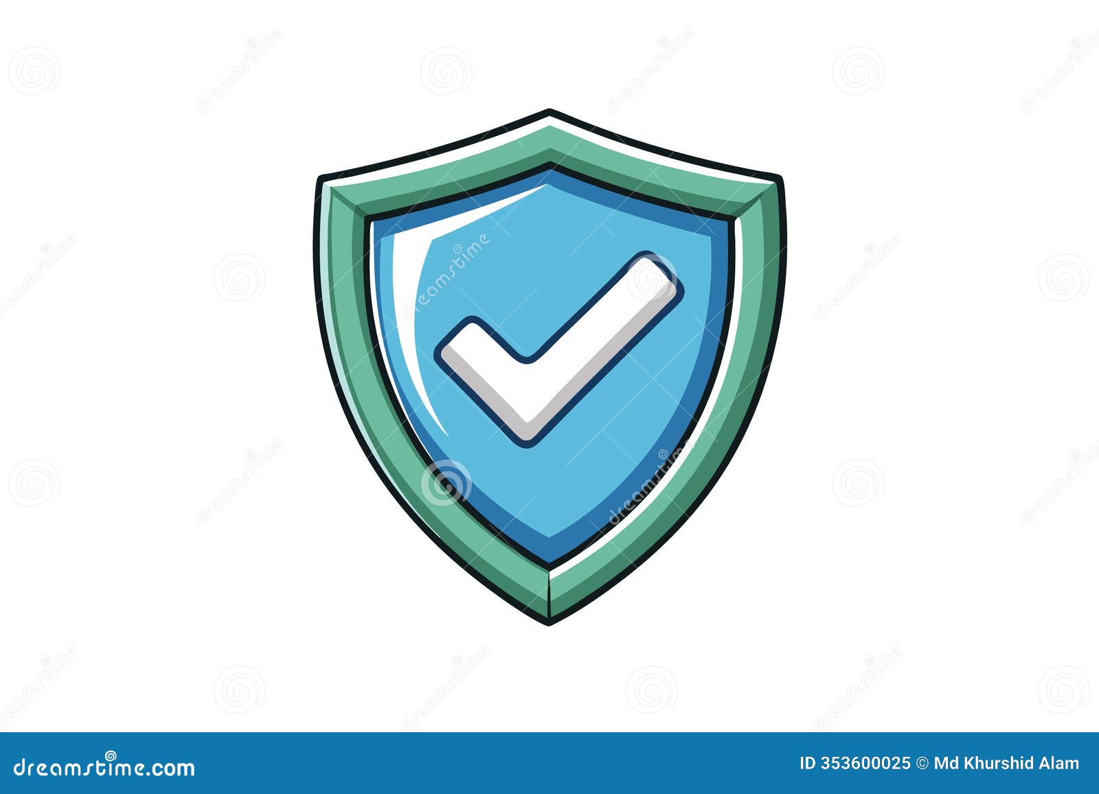 Vibrant Shield Design Featuring a Bold Check Mark, Conveying Assurance ...