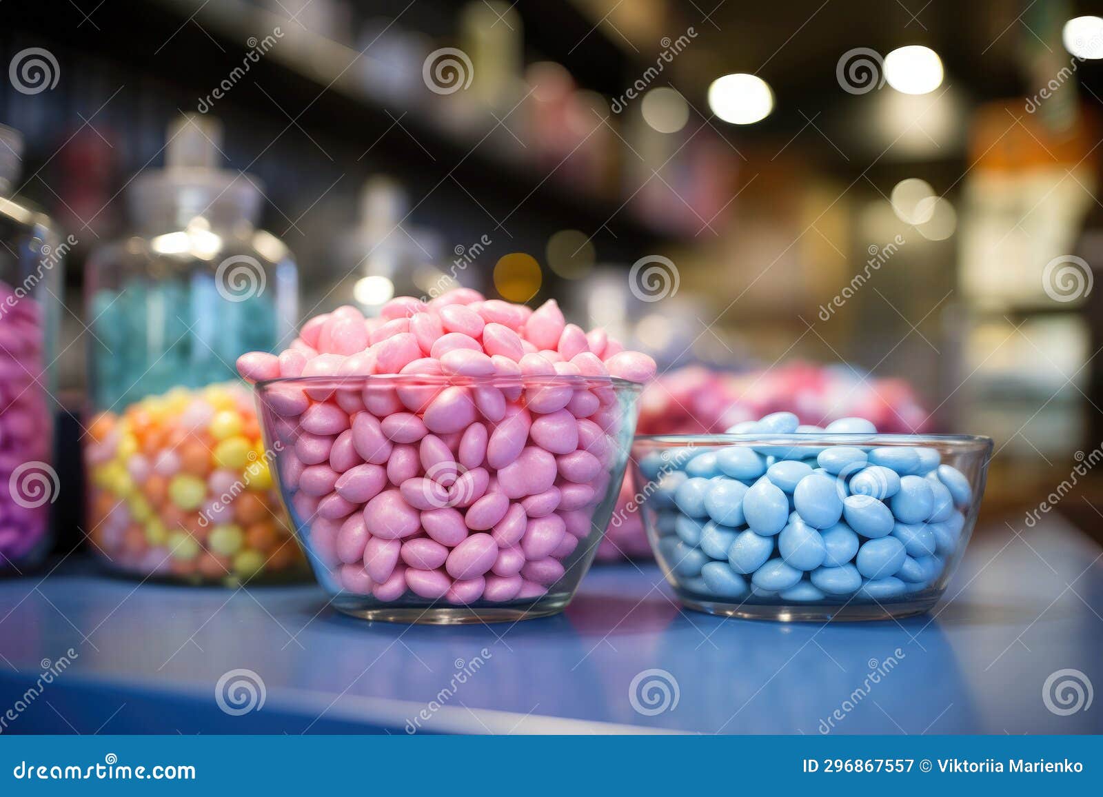A Vibrant Showcase of Tempting Sweets at the Candy Counter Stock ...