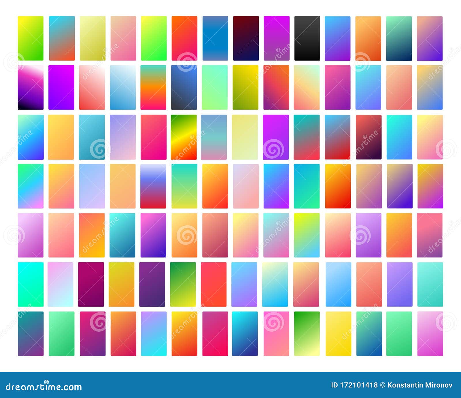 98 Vibrant and Smooth Light Gradient Collection Soft Colors Palette for ...