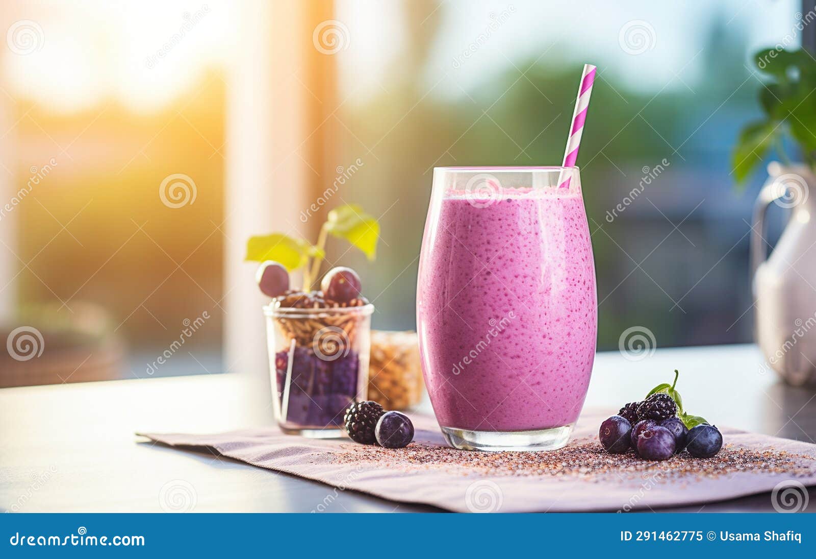 Vibrant Smoothies with Realistic Textures on Sunlit Table. Generative ...