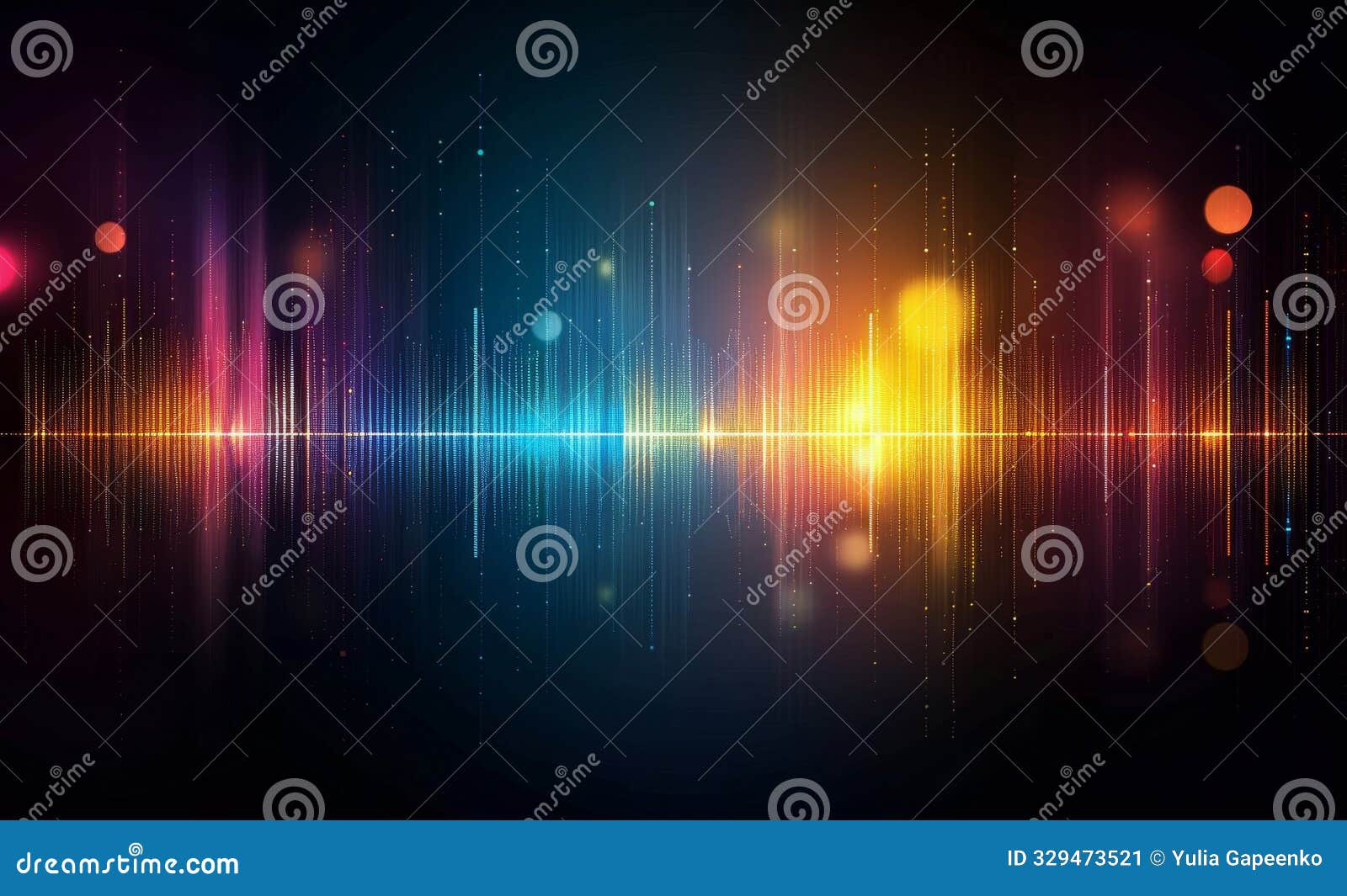 Vibrant Sound Waves Visualized in Dynamic Colors and Lights at Night ...