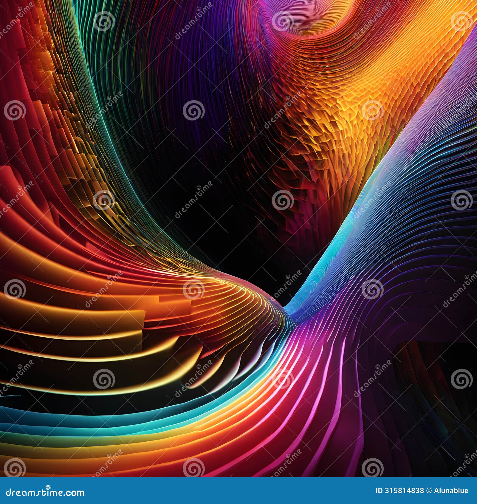 Vibrant Spectrum Waves: a Mesmeric Journey through Digital Topography ...