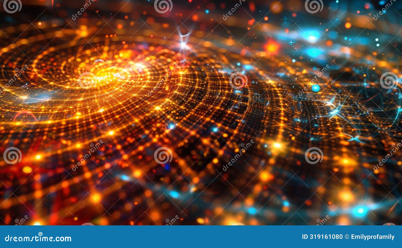 3d Visualization Of Galaxy, Planets, And Stars In Outer Space On A ...