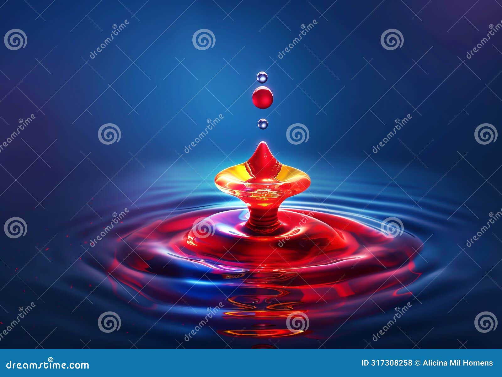 Vibrant Splashes of Paint with Primary Colors Stock Illustration ...