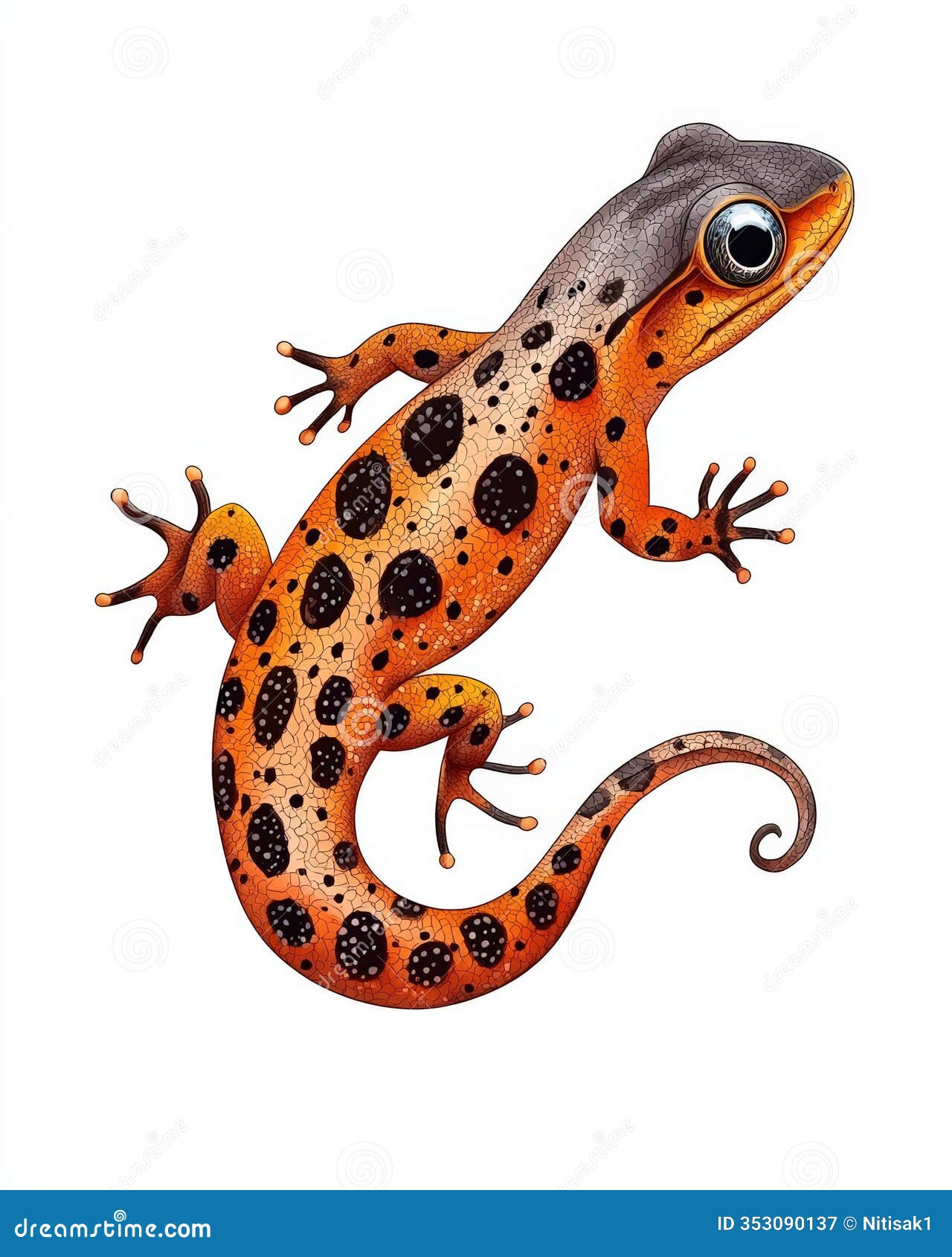 Vibrant Spotted Salamander Illustration Stock Illustration ...