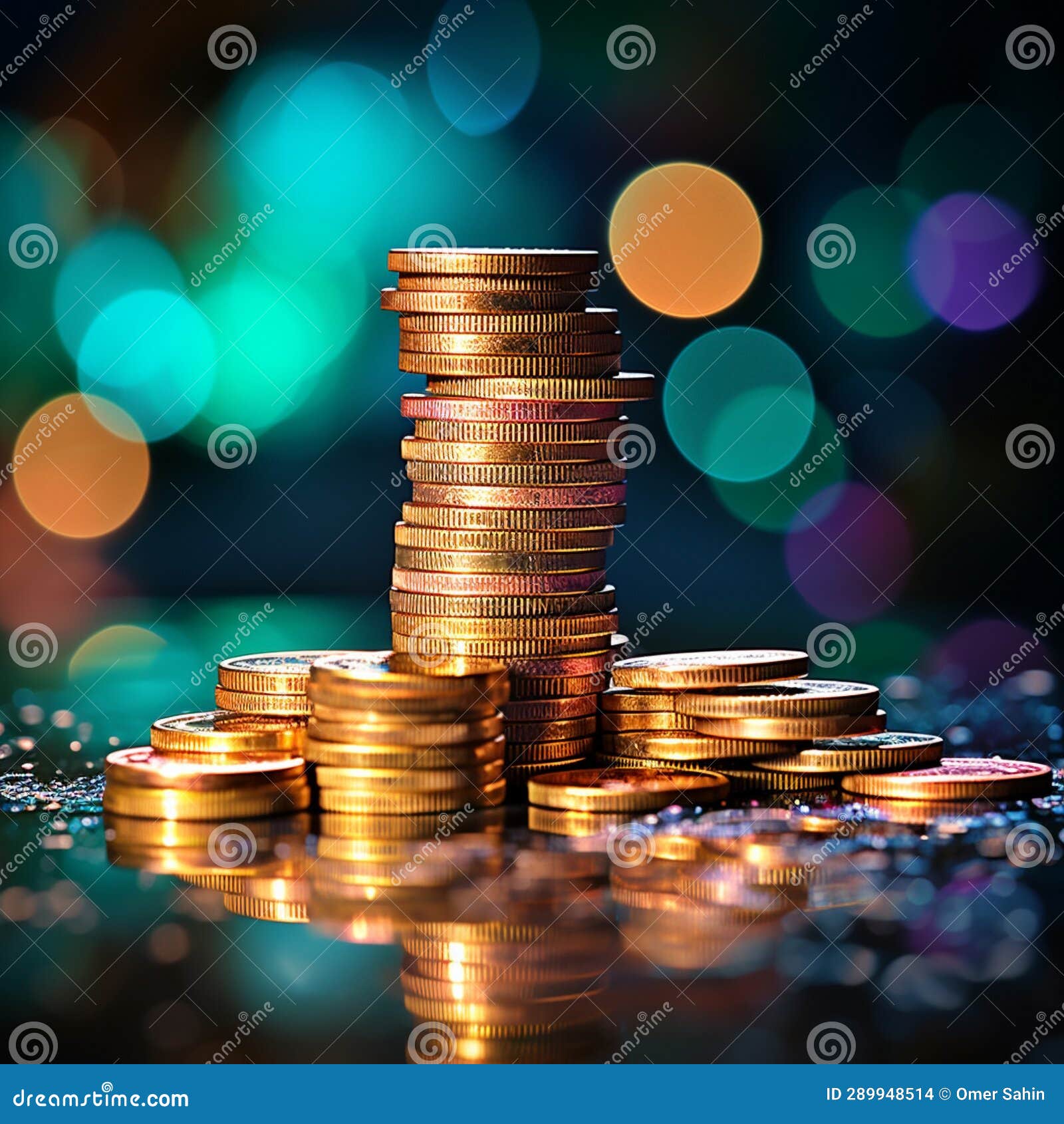 Vibrant Stack of Coins - Mesmerizing Display of Wallpaper Savings Stock ...