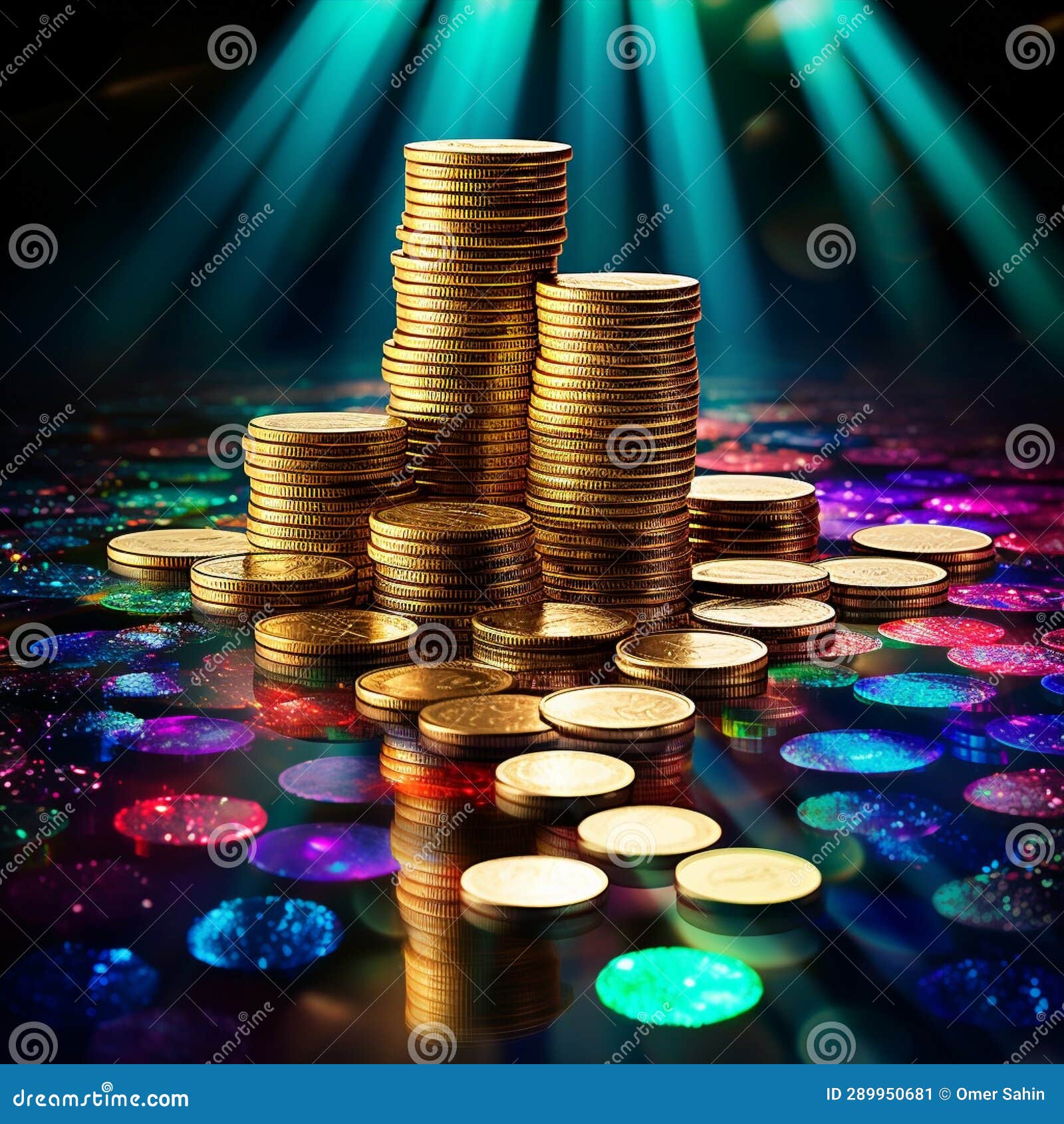 Vibrant Stack of Coins - Mesmerizing Display of Wallpaper Savings Stock ...