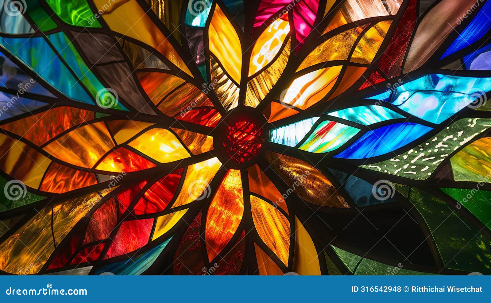 Vibrant Stained Glass Turtle Colorful Stained Glass Sea Turtle Royalty Free Stock Image