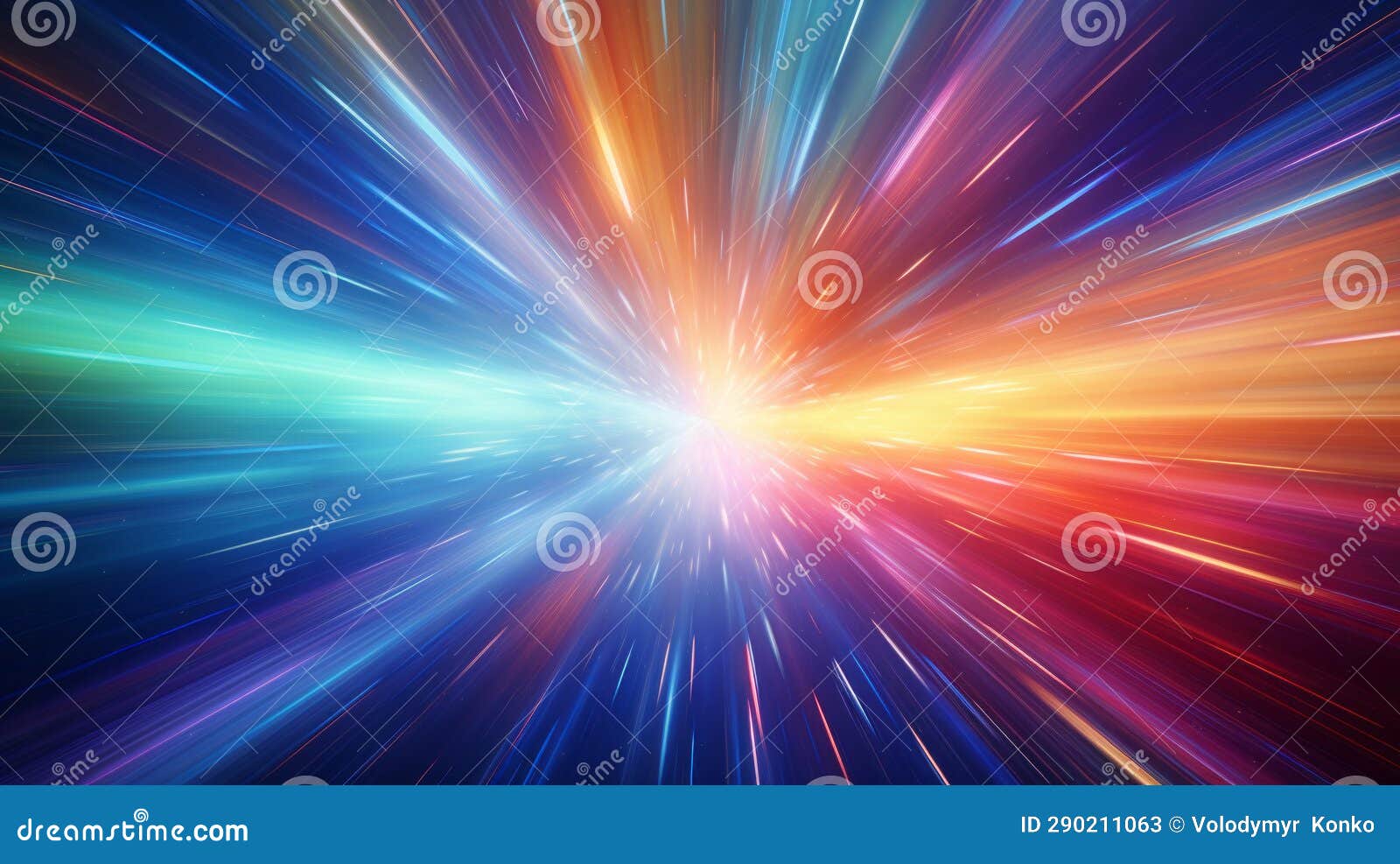 A Vibrant Star Burst Pattern on a Colorful Background. Generative Ai ...