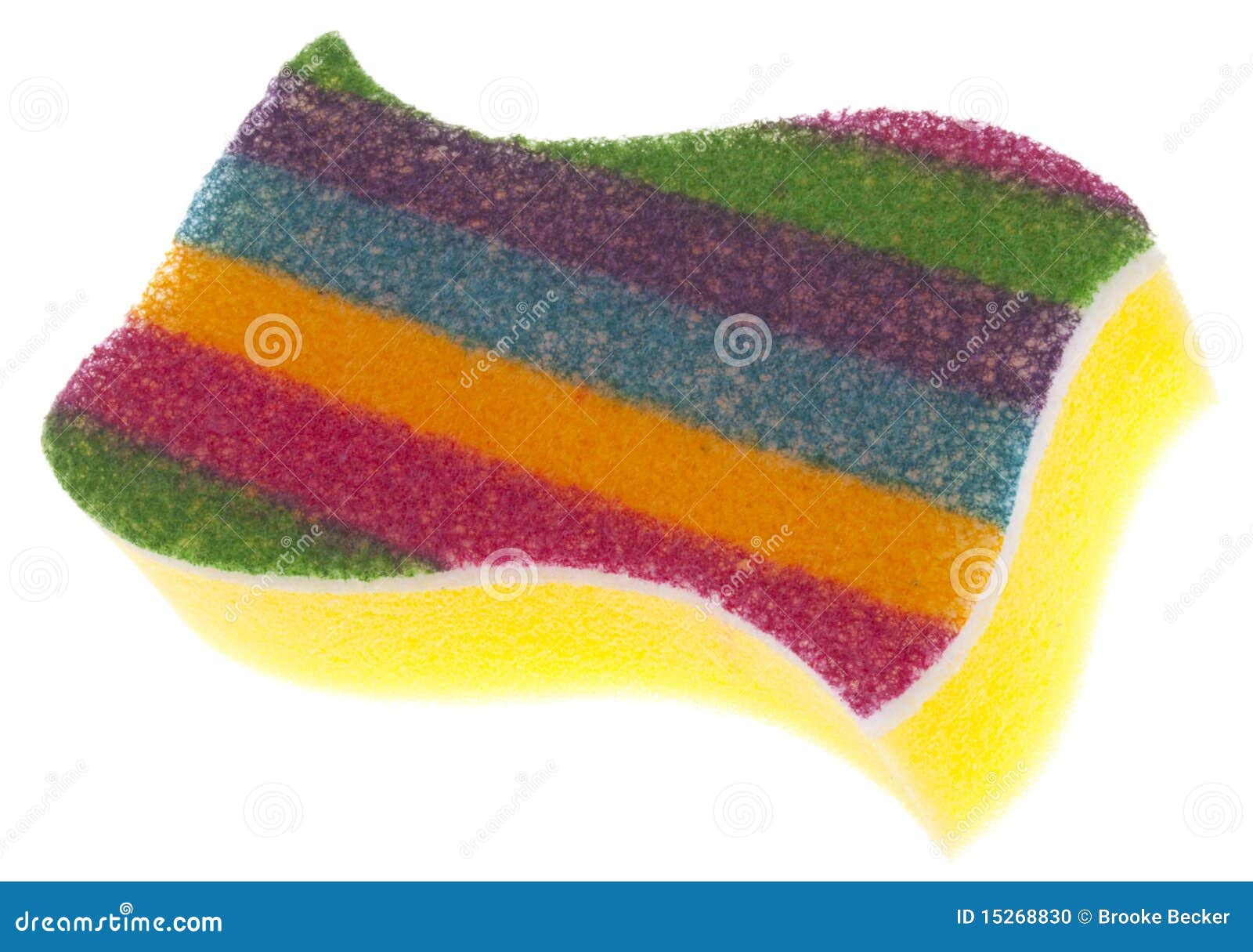 Vibrant Striped Sponge stock photo. Image of studio, scrub - 15268830