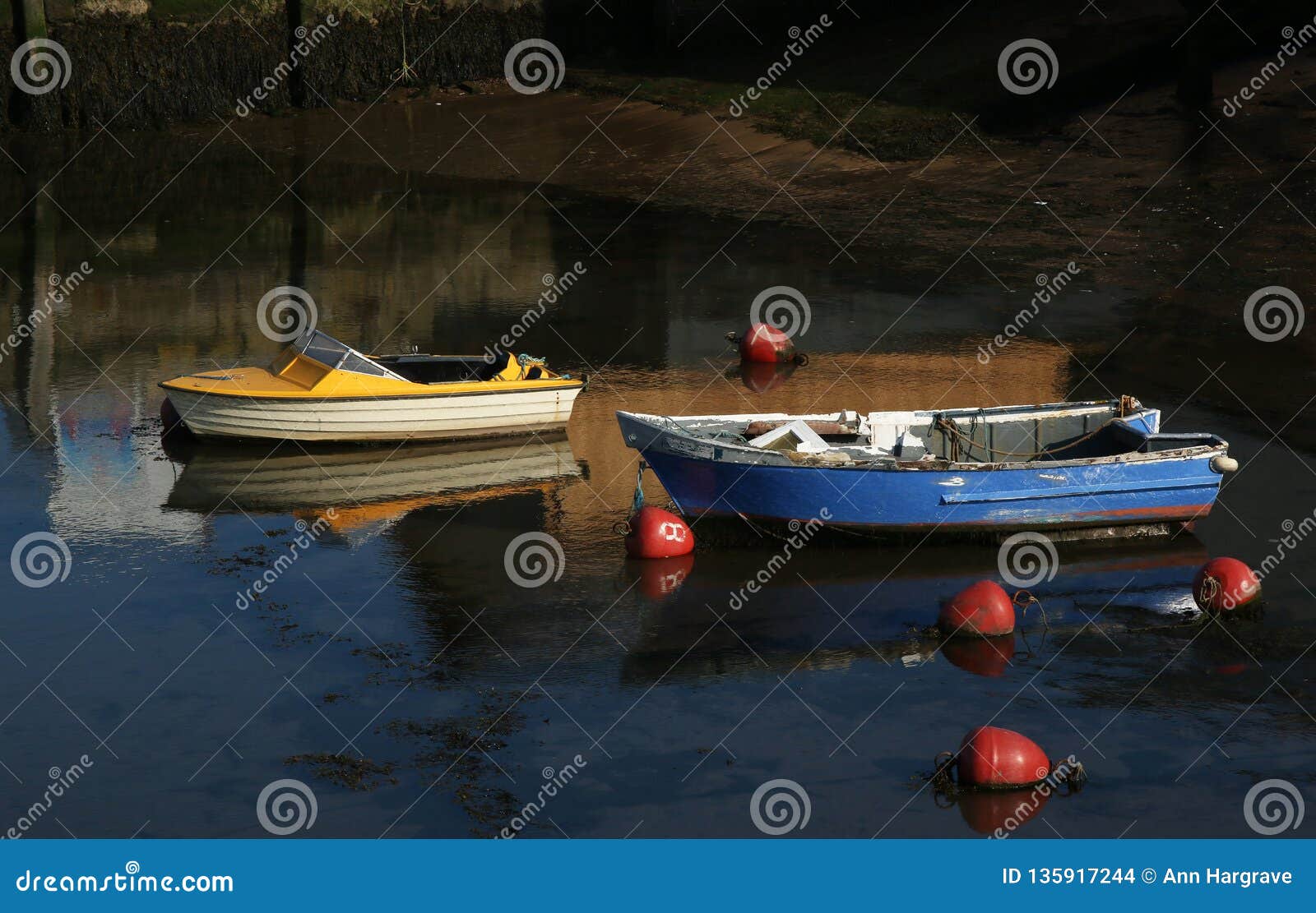Study of Multi Coloured Small Boats Stock Photo - Image of traditional ...