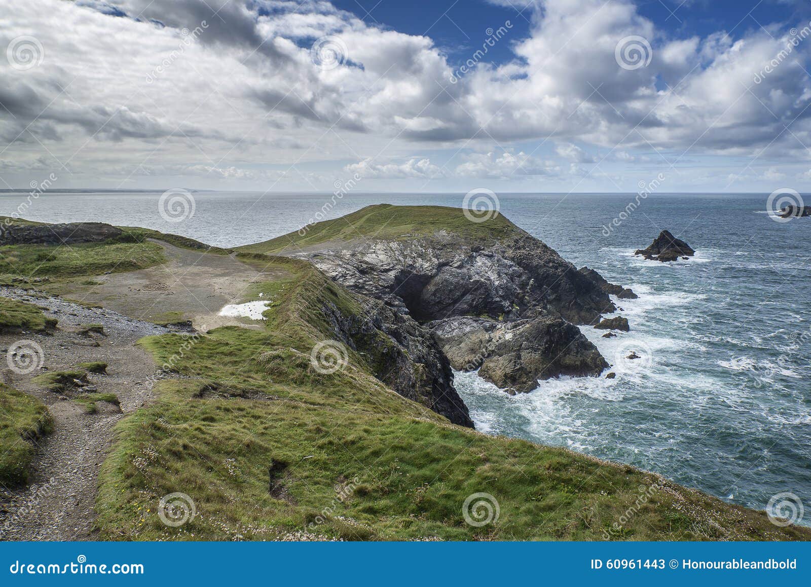 Vibrant Summer Landscape Image of Trevose Head in Cornwall Engla Stock ...