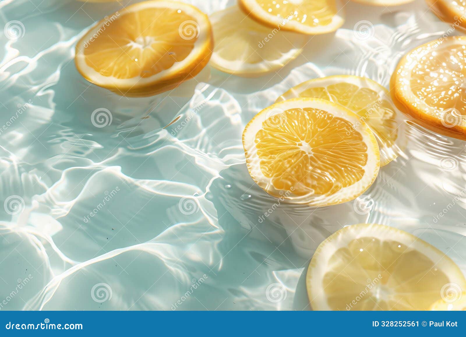 Vibrant Summer Pool Scene with Floating Orange Slices, Ideal Wallpaper ...