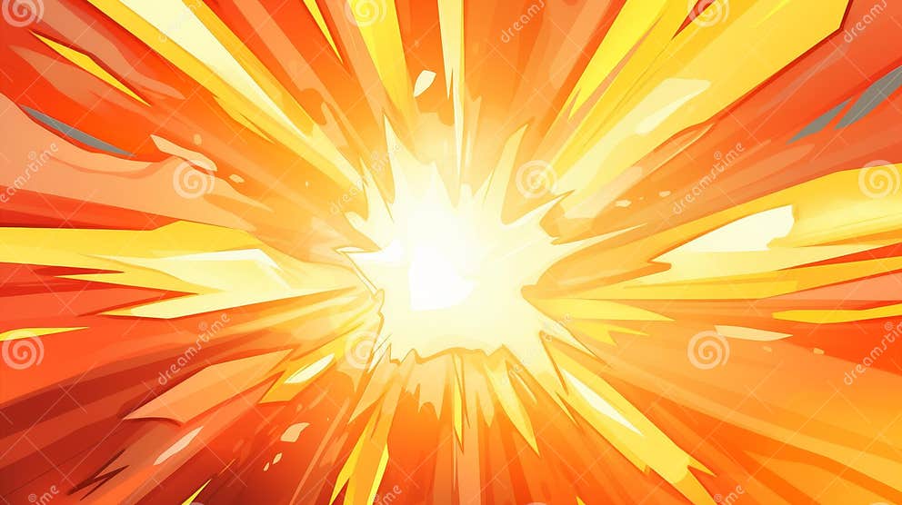 Vibrant Sunburst Illustration with Bold Contrasts and Intricate Details ...