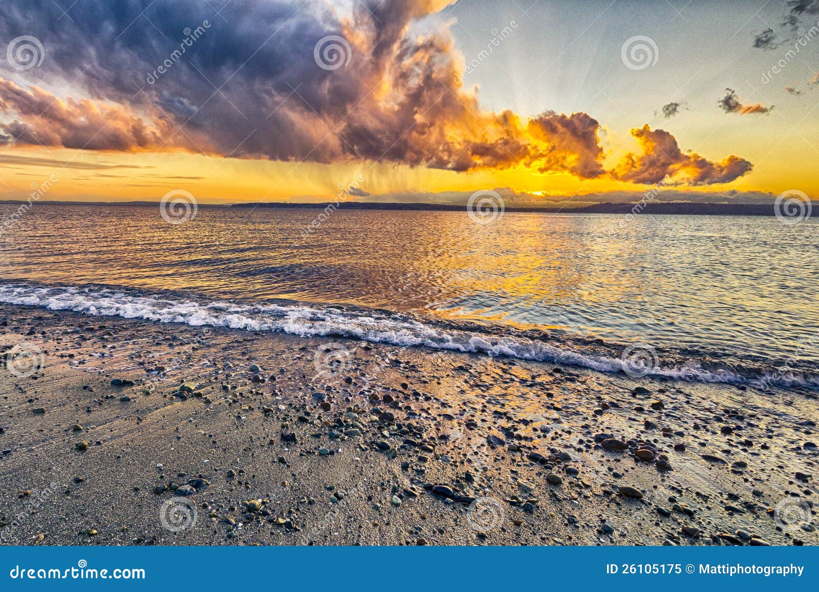 Vibrant Sunset at the Beach Stock Image - Image of northeast, sunset ...