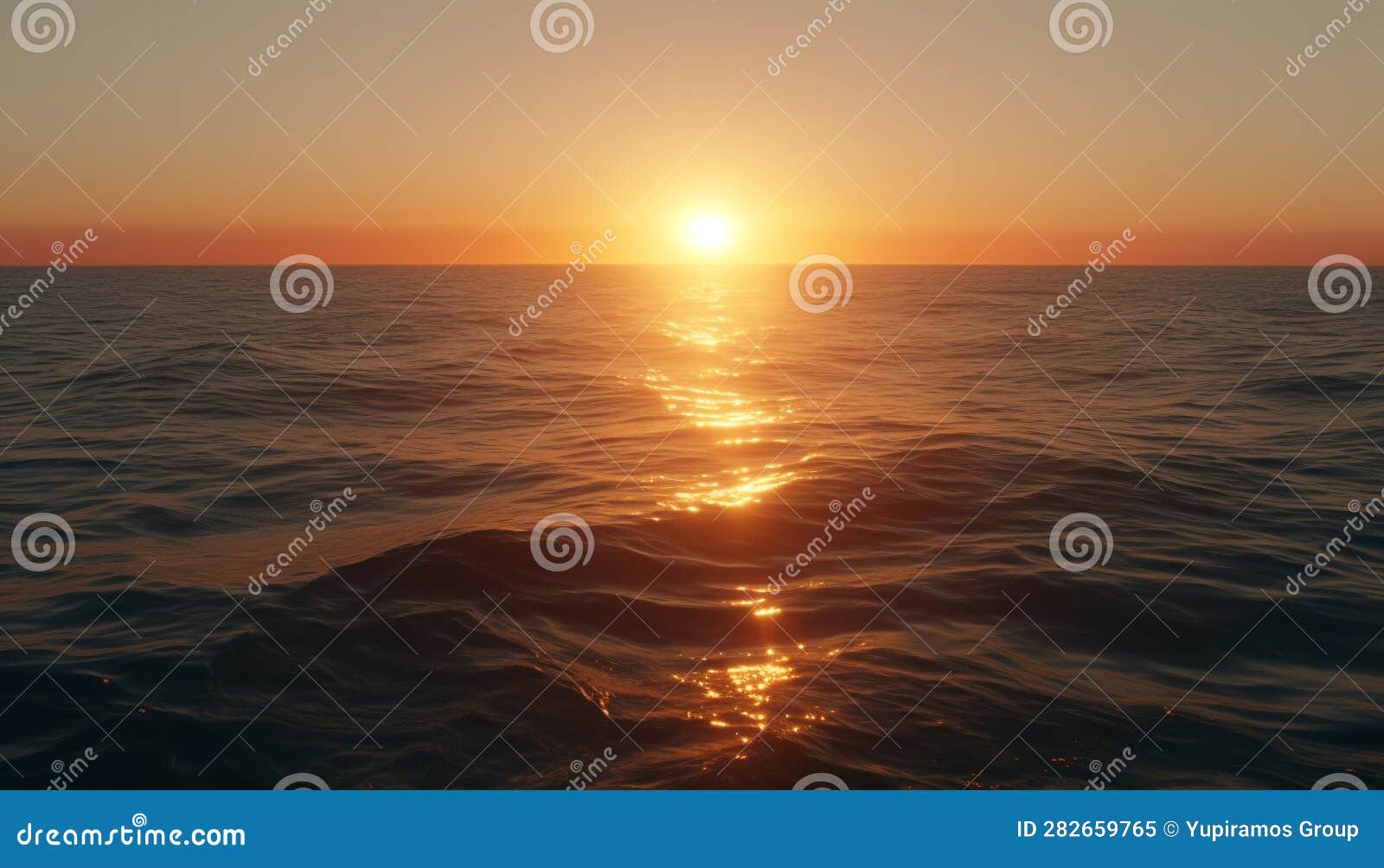 Vibrant Sunset Over Tranquil Water, a Heaven of Beauty Generated by AI ...
