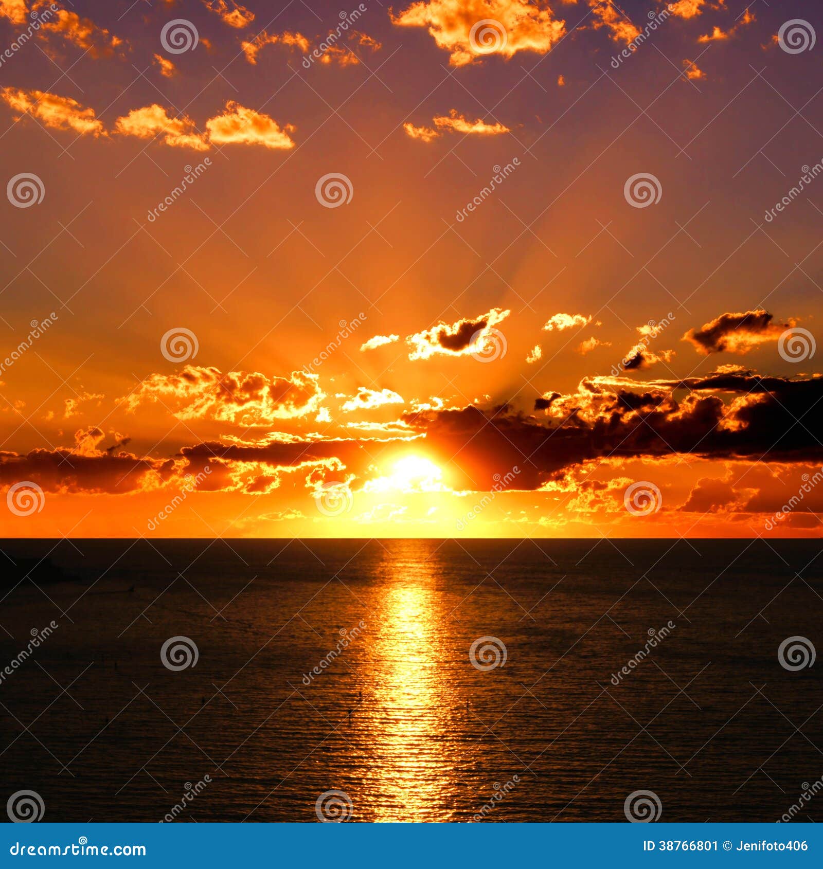 Vibrant sunset over water stock image. Image of outdoor - 38766801