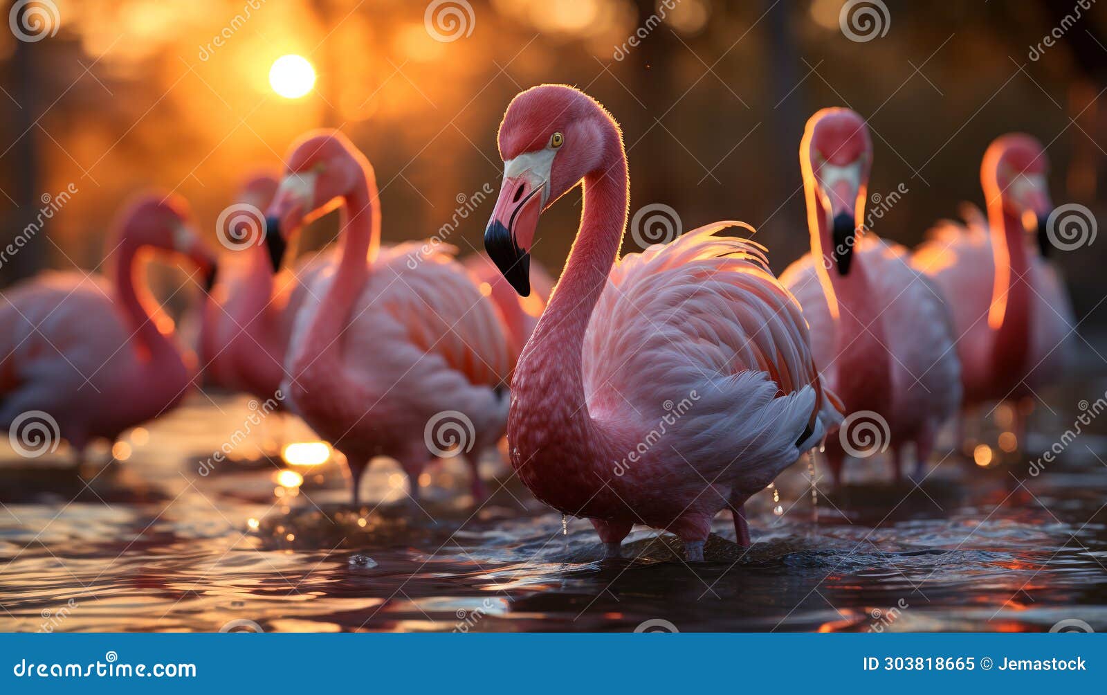 A Vibrant Sunset Reflects the Beauty of Nature Elegant Creatures ...