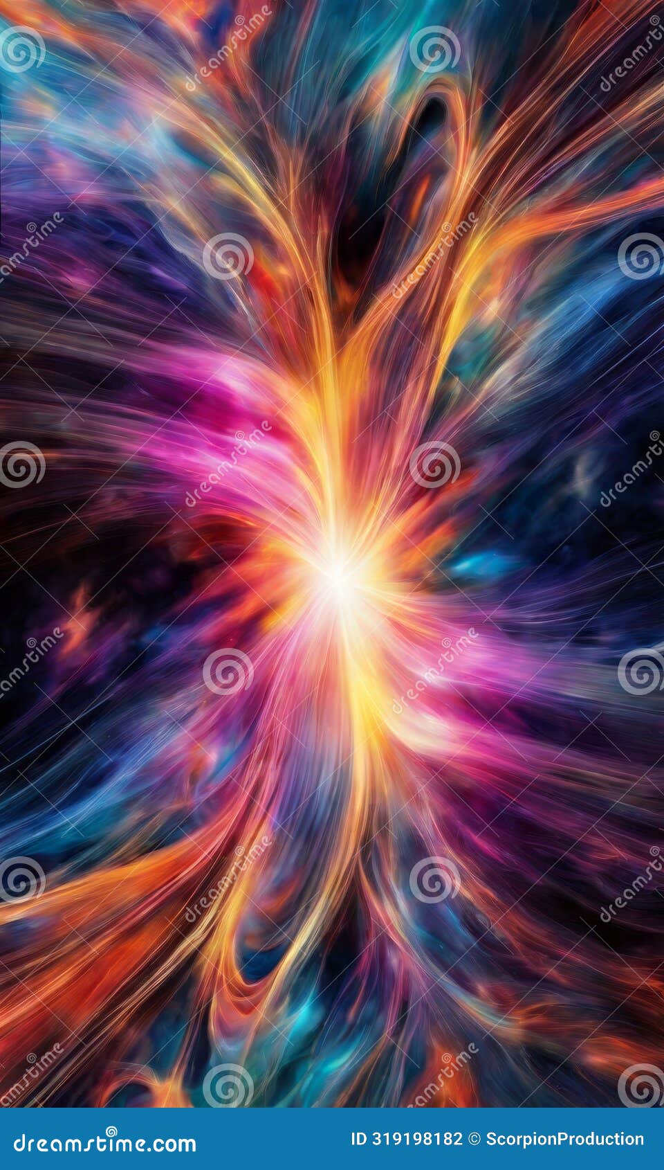 Vibrant Supernova Explosion Abstract Stock Photo - Image of fluid ...