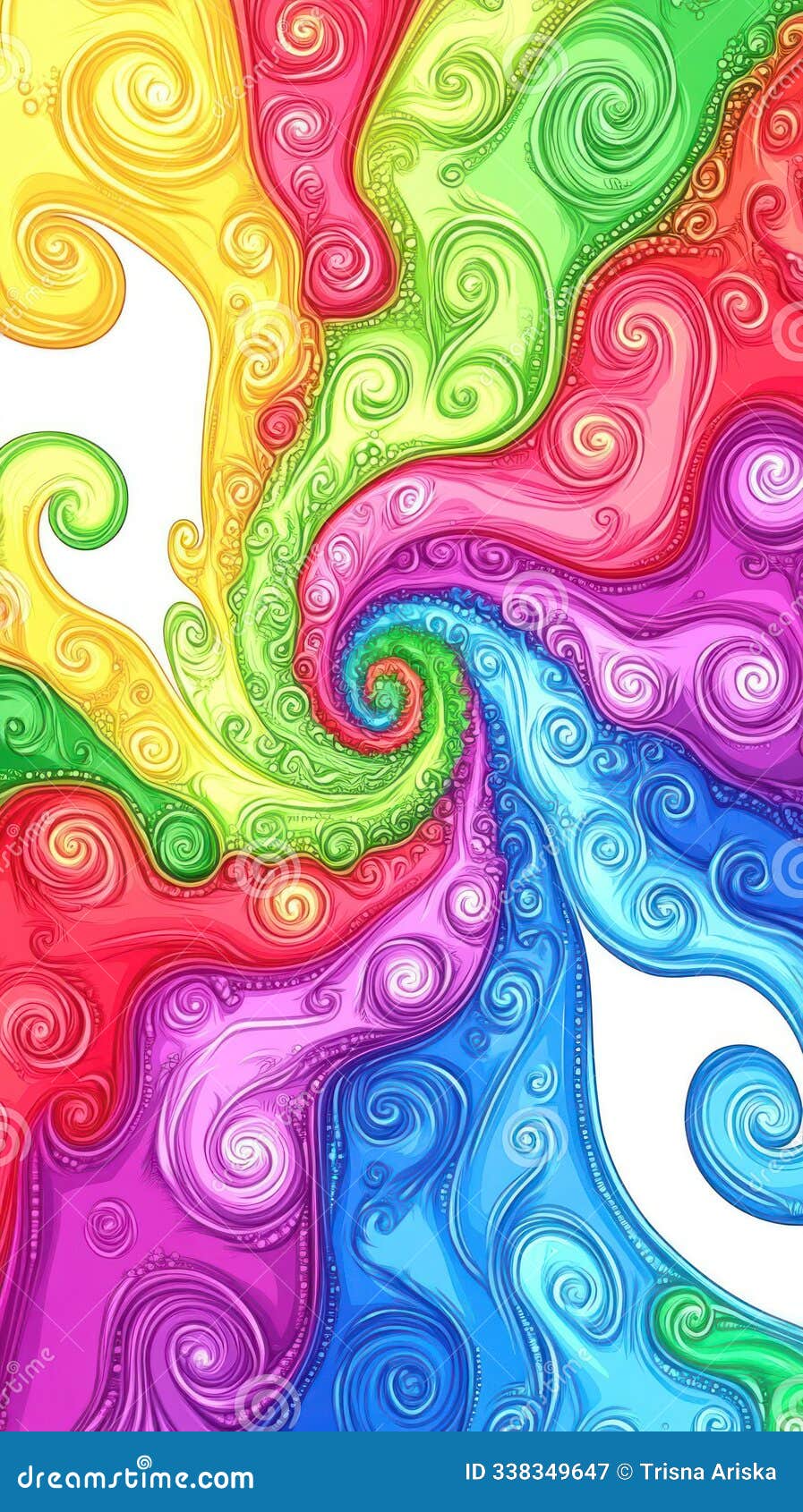 A Vibrant Swirl of Colors Creating an Abstract, Decorative Pattern ...