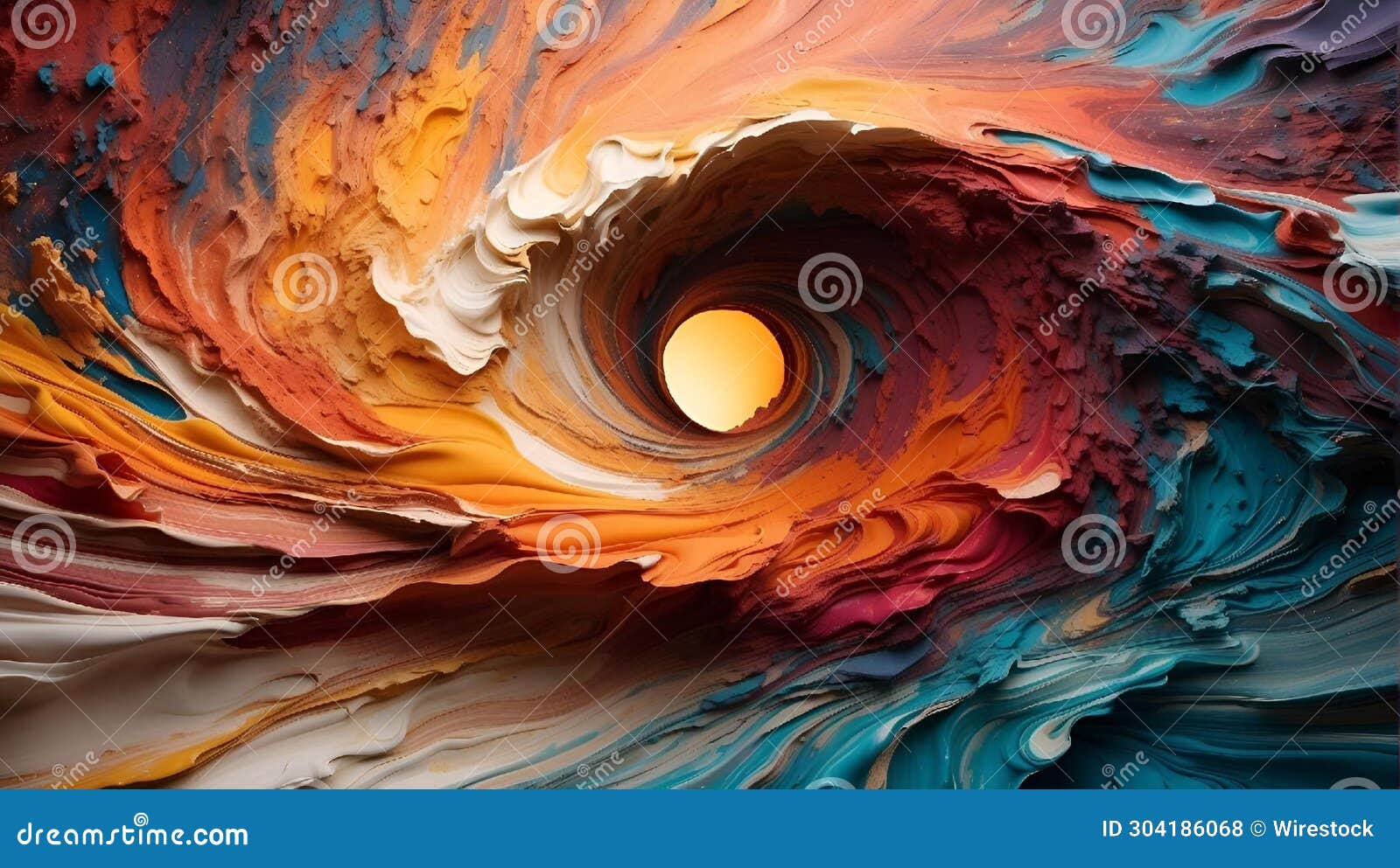 Vibrant Swirl of Colors Creating a Dynamic and Abstract Vortex, AI ...