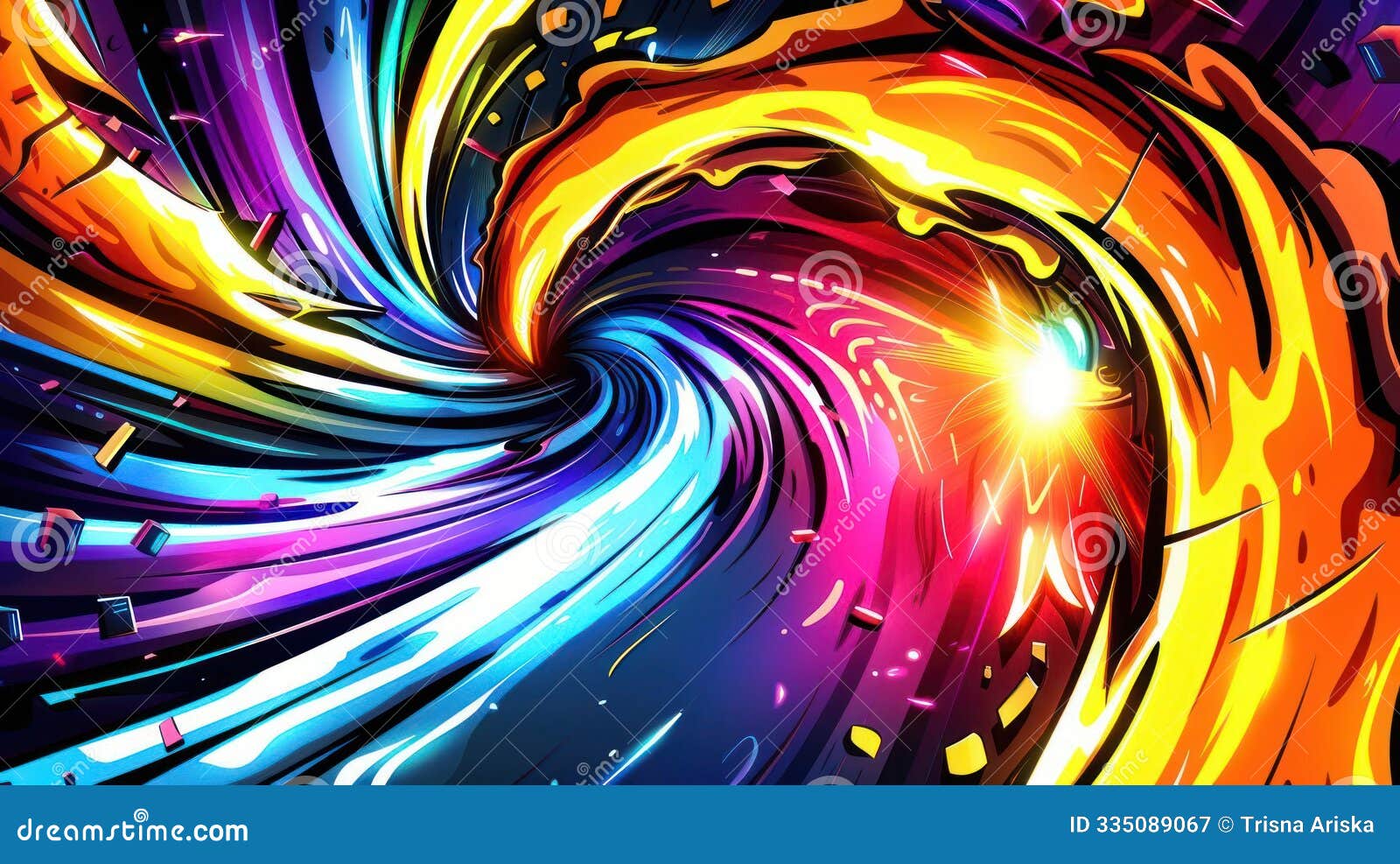 A Vibrant Swirl of Colors Creating an Energetic, Dynamic Visual Effect ...