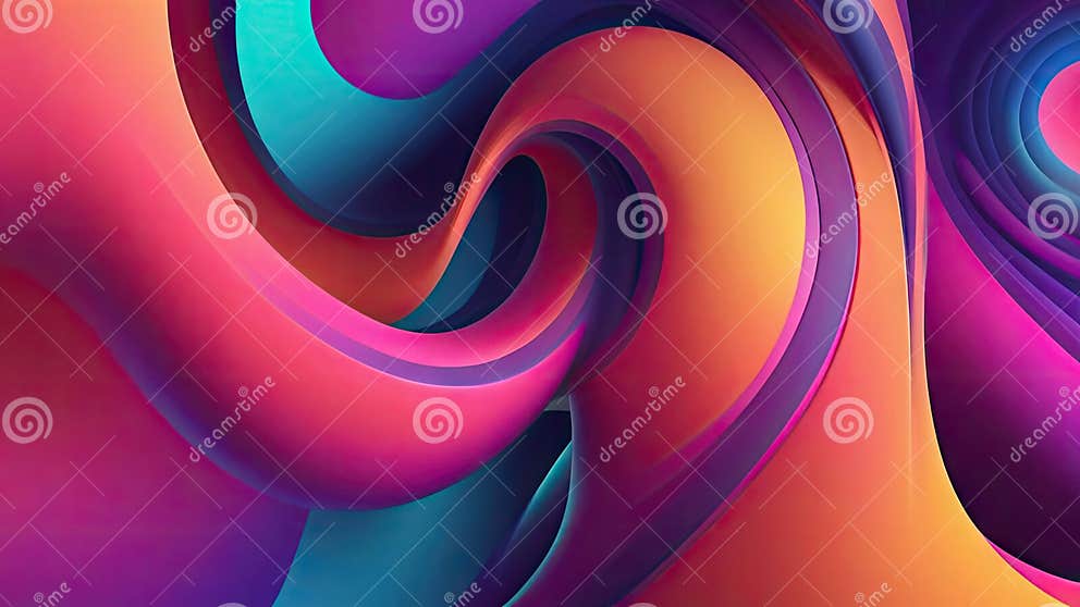 Vibrant Swirling Abstract Forms with Smooth Gradients and Dynamic Animations Create a ...