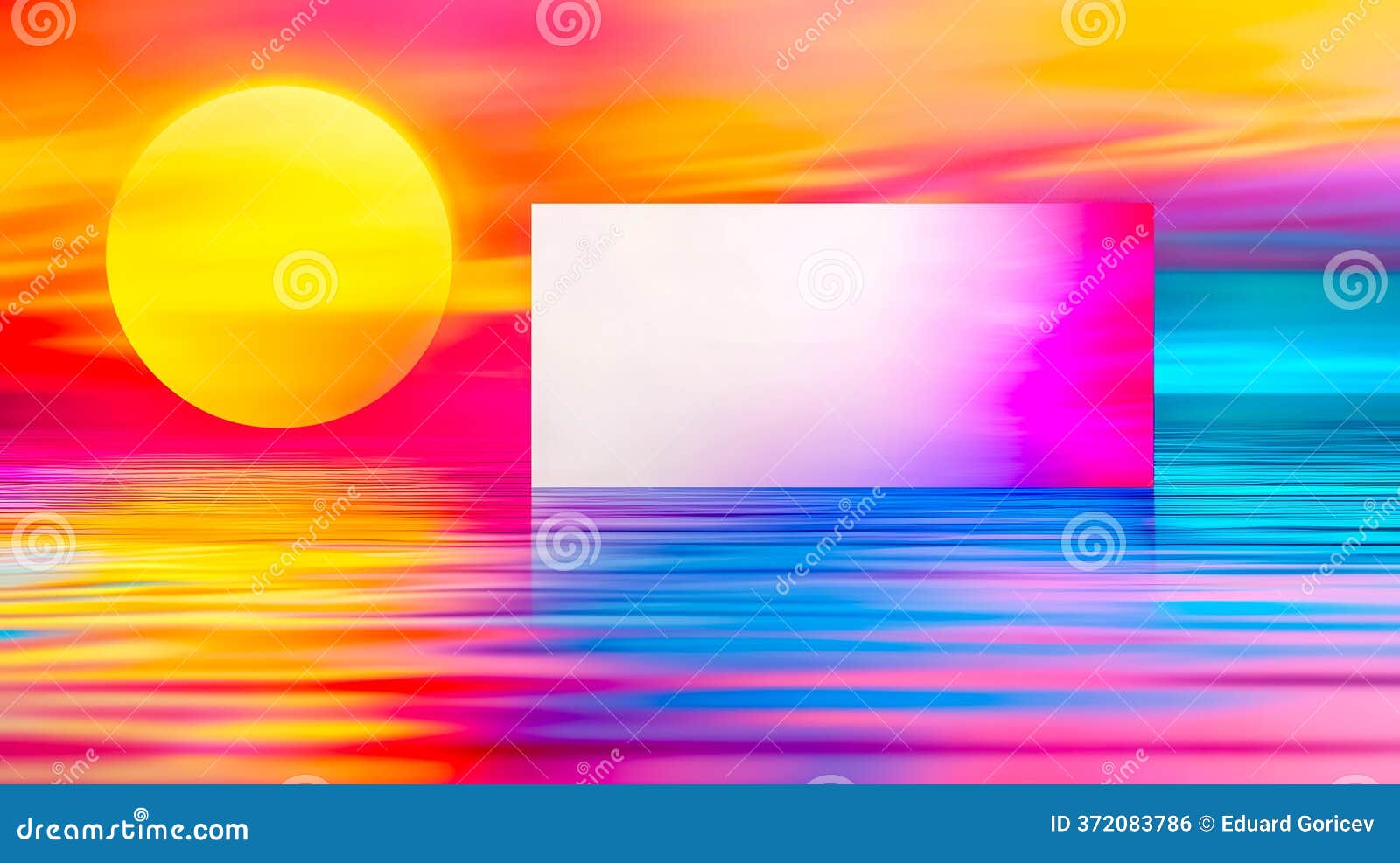 Synthwave Sunset Landscape Stock Photography | CartoonDealer.com #316820564