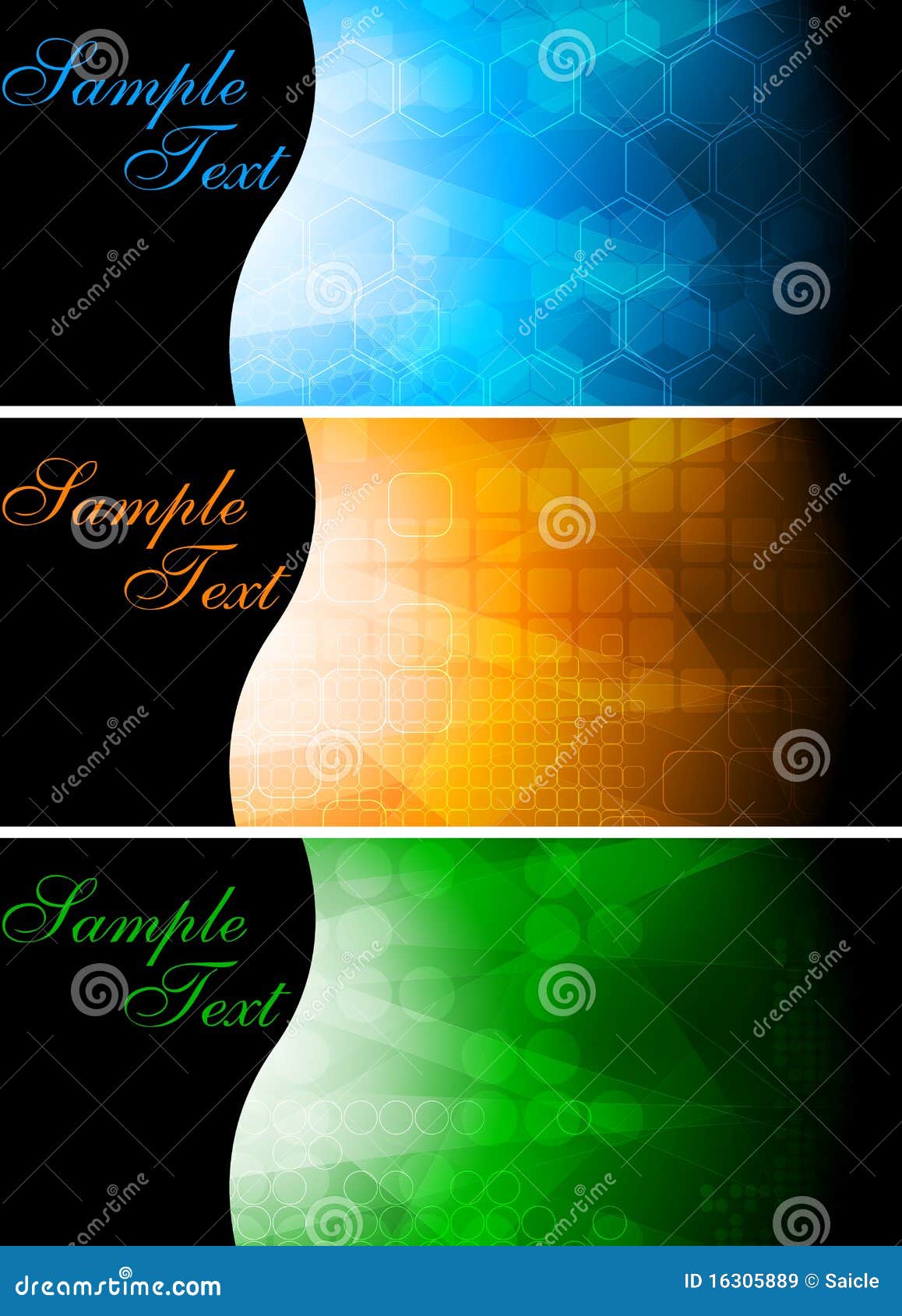 Vibrant tech banners stock vector. Illustration of modern - 16305889